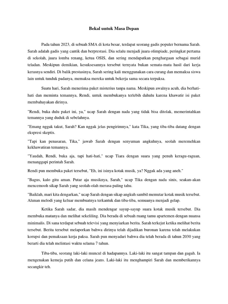 Bekal Untuk Masa Depan | PDF