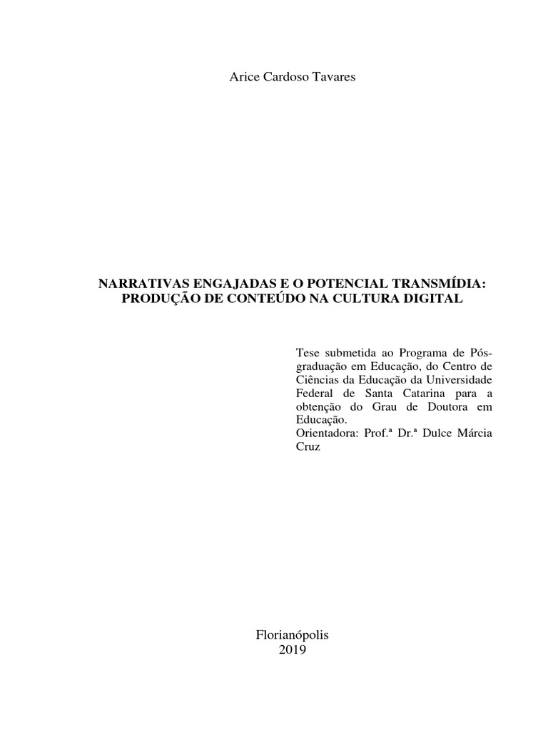 Narrativas Transmídia na Cultura Digital | PDF | Narrativa | Comunicação