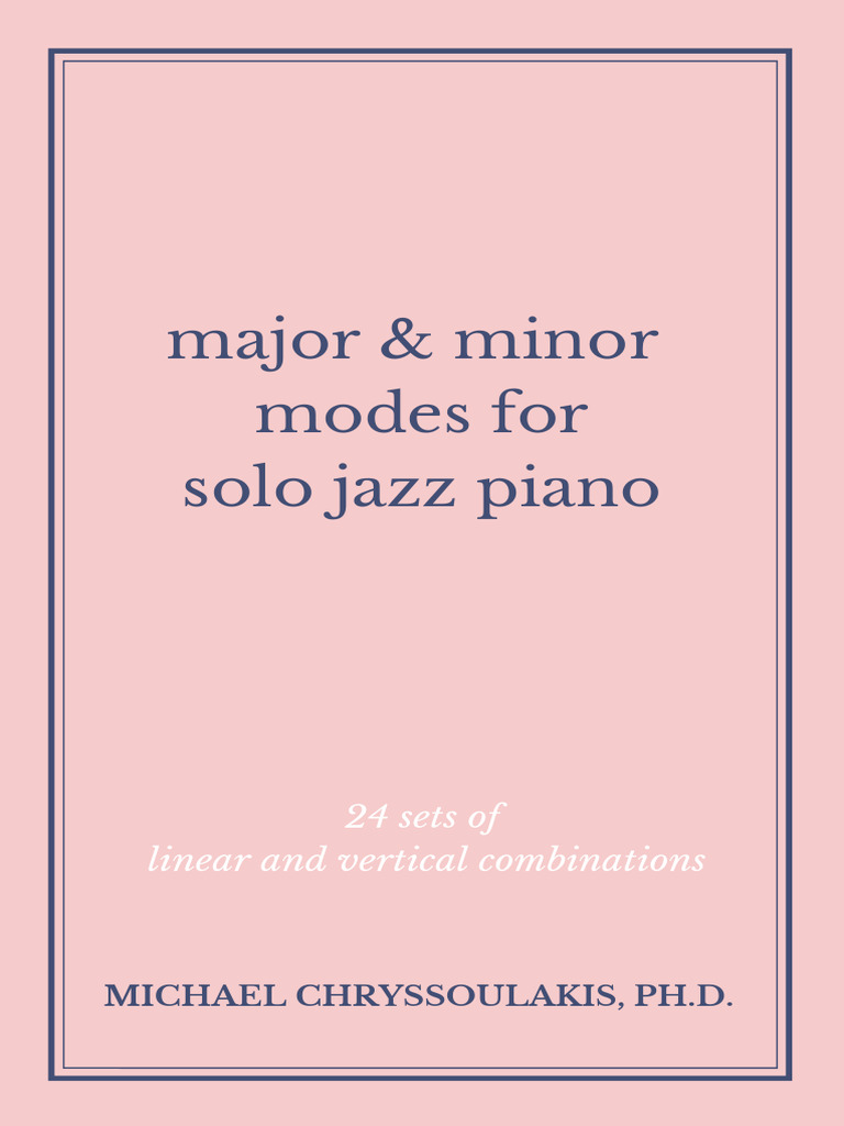 Major and Minor Modes For Solo Jazz Pian | PDF | Mode (Music) | Minor Scale