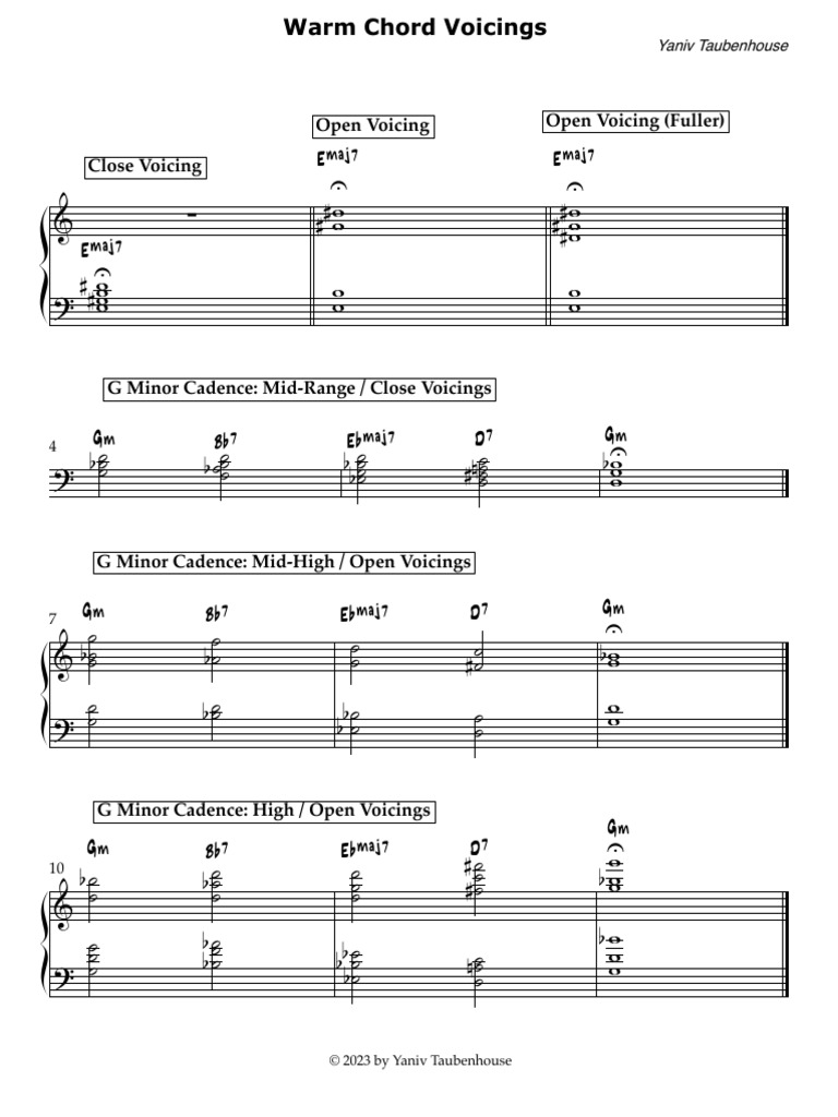 Master Piano Chord Voicings WIth THIS Step by Step Method | PDF ...