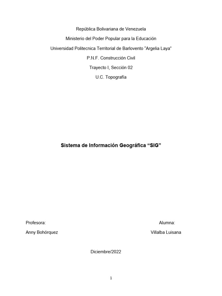 Sistema de Informacion Geografica | PDF | Sistema de información geográfica | Software