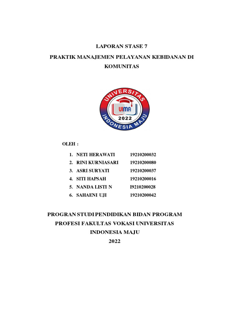 Laporan Stase 7 (Kelompok 8) | PDF