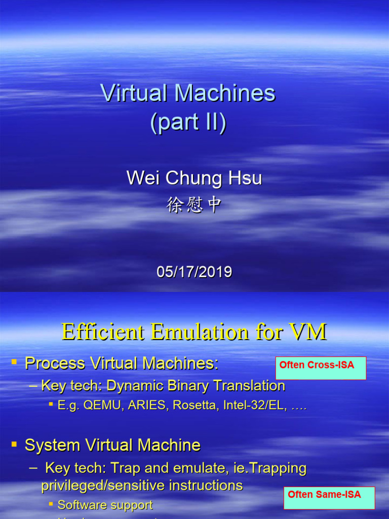 Virtualization II-2019-SysVM | Download Free PDF | Virtual Machine | Operating System