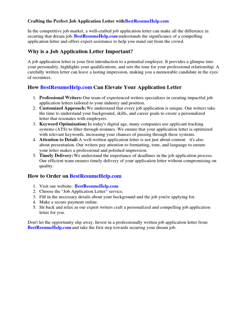 Job Application Letter Example Teacher | PDF