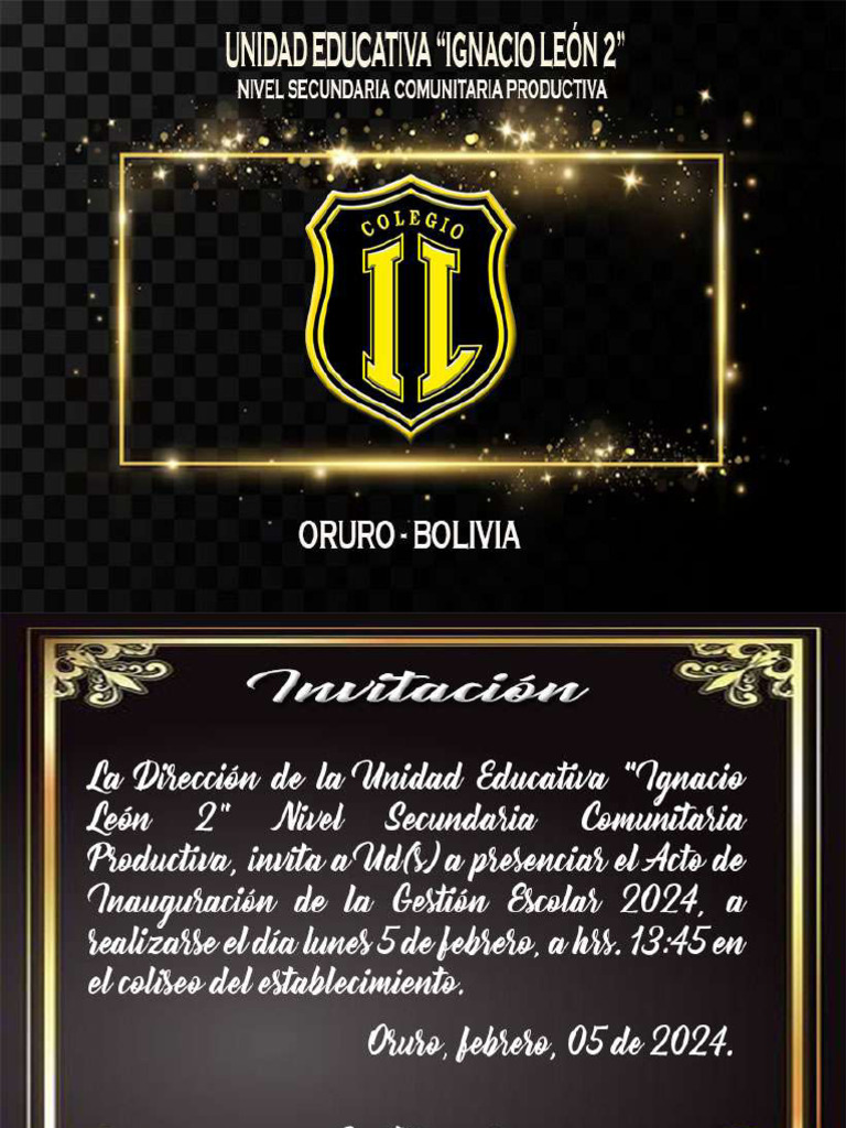 Invitacion Inauguracion Escolar | PDF