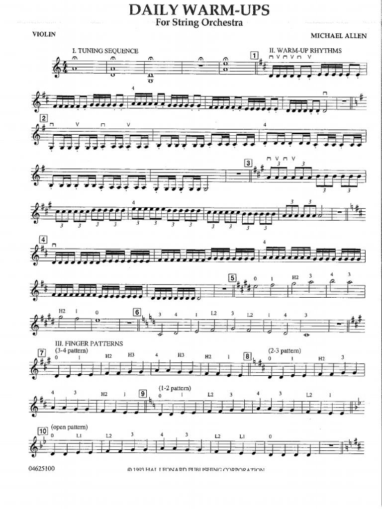 Daily Warm-Ups-Violin | PDF