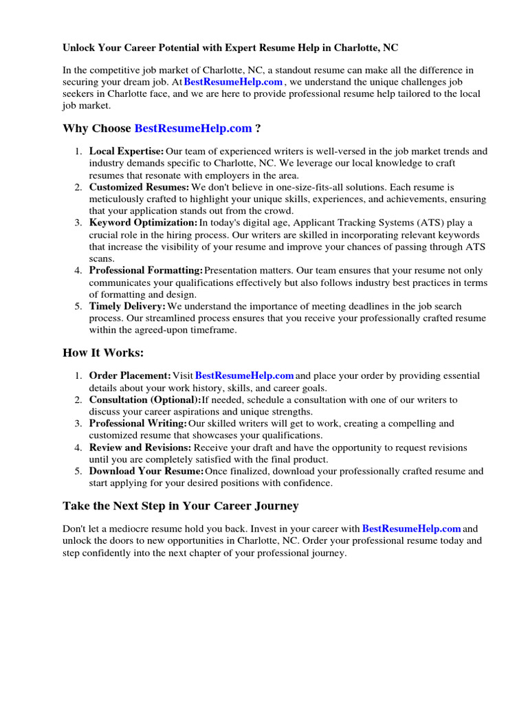 Resume Help Charlotte NC | PDF | Software Testing | Résumé
