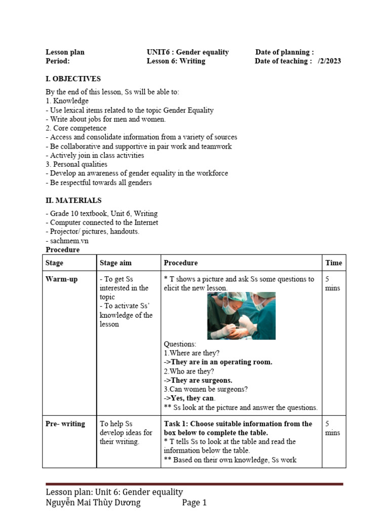 Lesson Plan - UNIT6 - Writing | Download Free PDF | Firefighter | Cognition