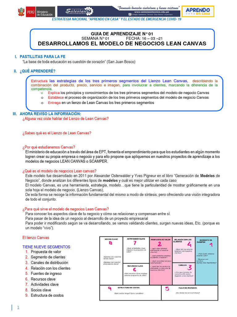 Lean Canvas 2do. | PDF | Modelo de negocio | Gestión estratégica