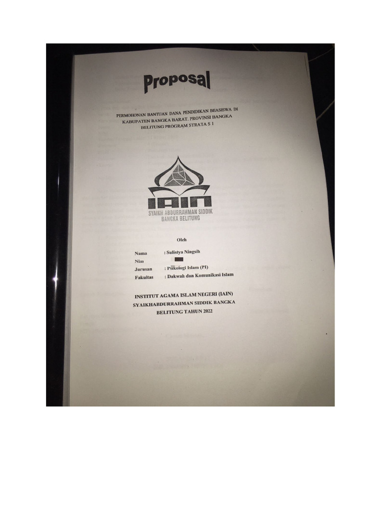 Contoh Proposal Bansos | PDF