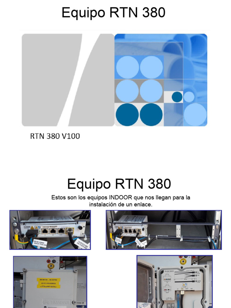Instalación y Configuración RTN 380 | PDF | Contraseña | Telecomunicaciones