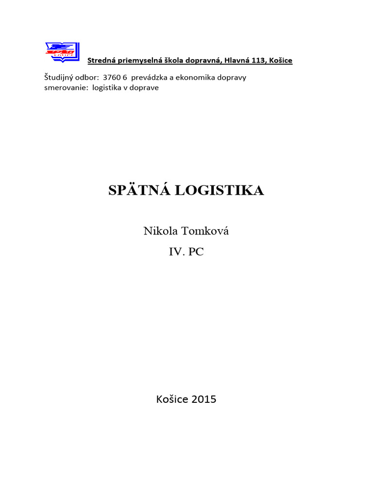 Spatna Logistika | PDF