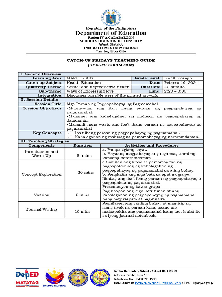 MAPEH WK 3-Health-Education | PDF