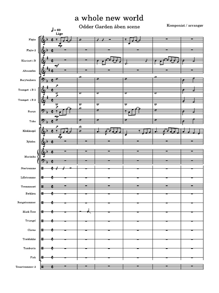 A Whole New World Partitur | PDF