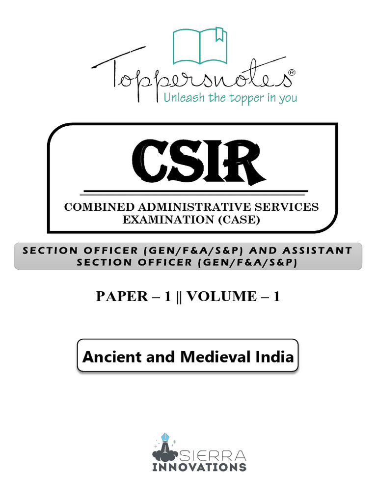 CSIR CASE English Medium Sample 1 | PDF