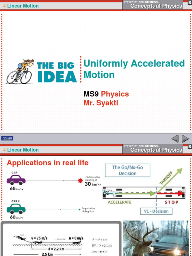 Linear Motion Physics Problems | PDF | Acceleration | Equations Of Motion