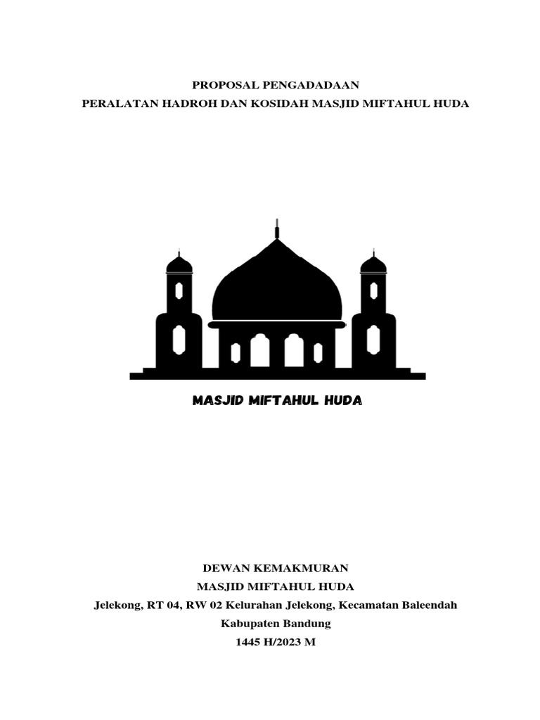 Proposal Masjid Pojok | PDF