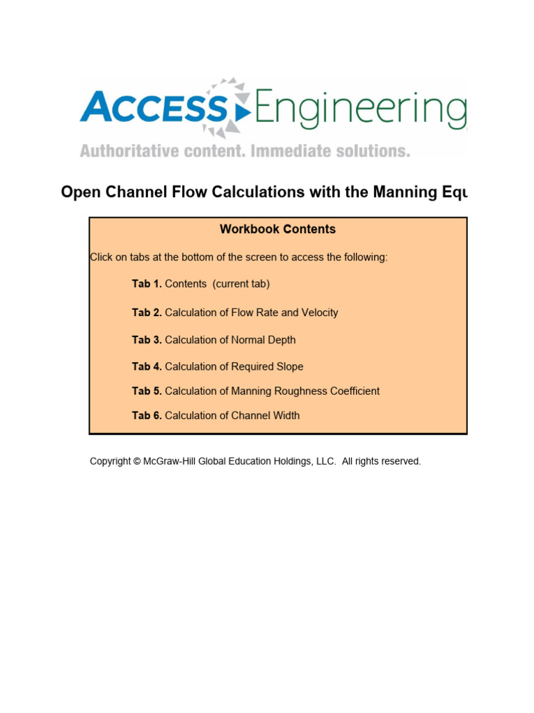 Uniform Open Channel Flow Manning Equation SI Units | PDF | Building Engineering | Civil Engineering