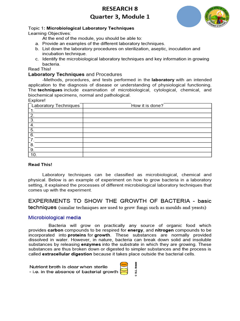SLM Quarter 3 Module 1 and 2a | PDF | Spectrophotometry | Absorbance