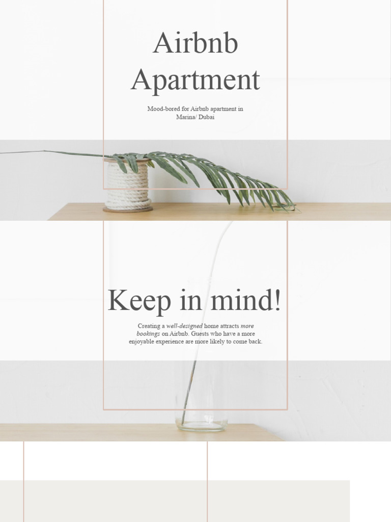 Airbnb Apartment Interior Design-1 | PDF | Interior Design | Decorative ...