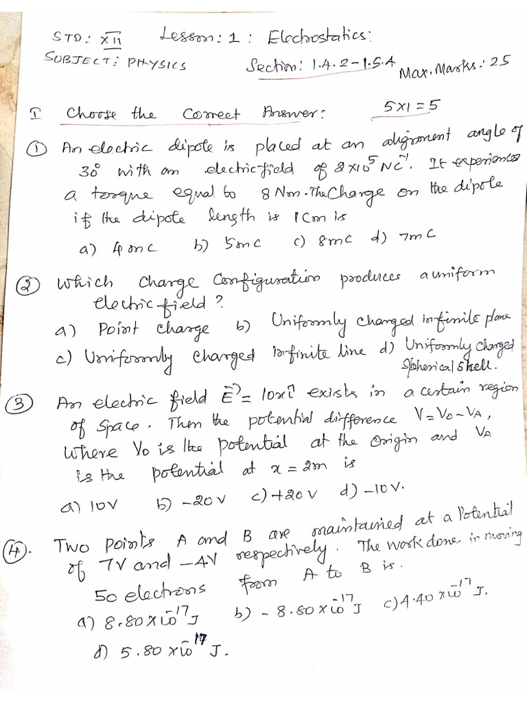Test 2. physics (1) | PDF