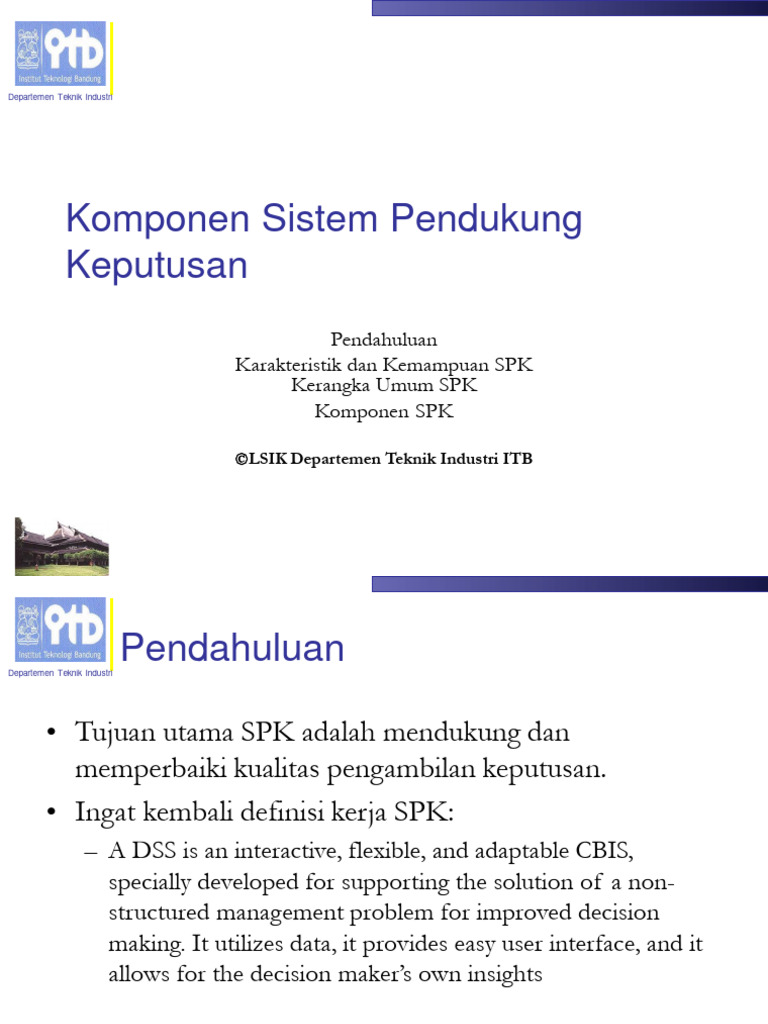 SPK - Minggu 2 - Komponen SPK | PDF