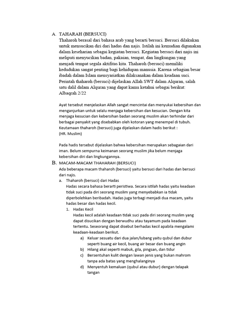 TAHARAH | PDF