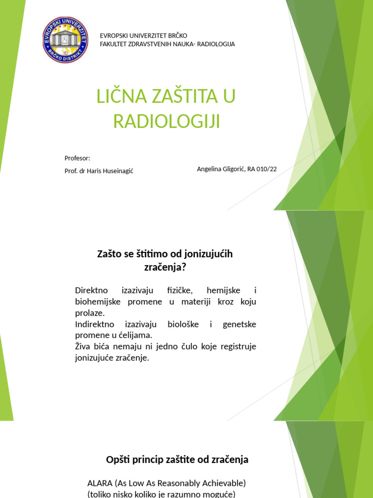 Licna Zastita U Radiologiji | PDF