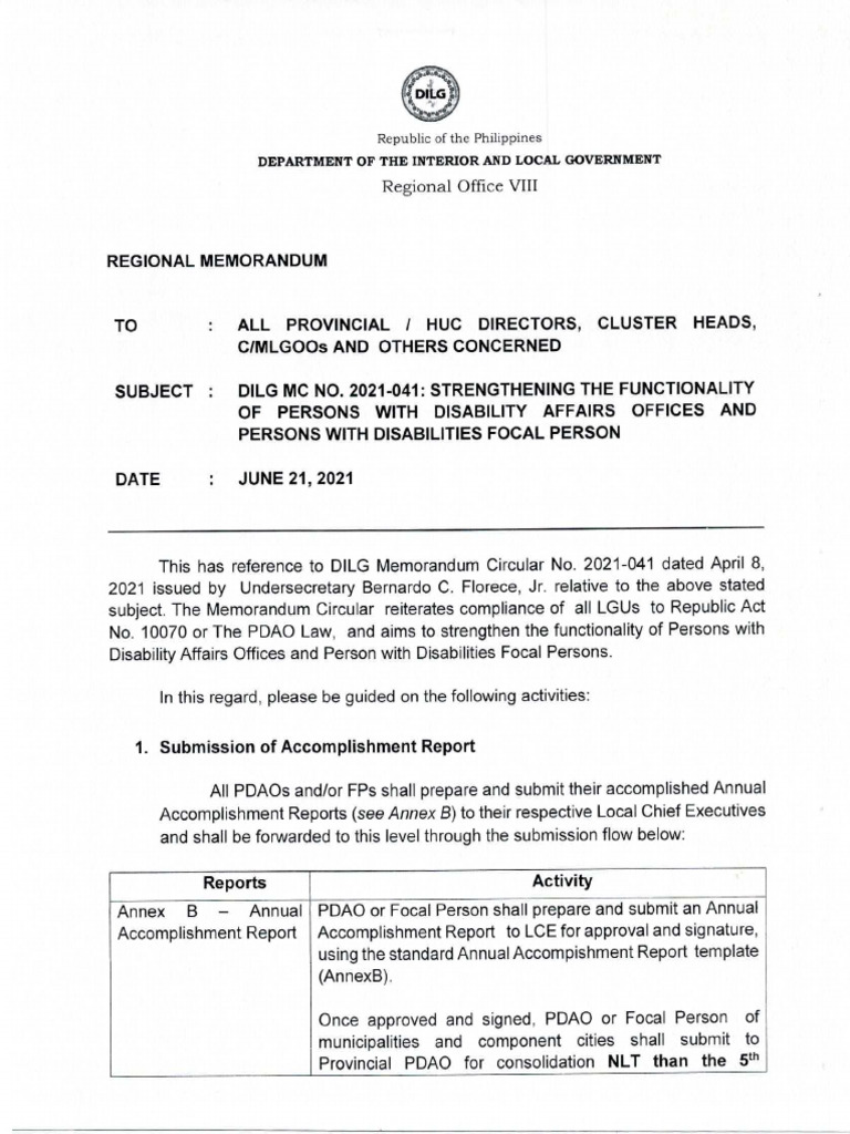 Regional Memorandum On Strengthening Pdao | PDF