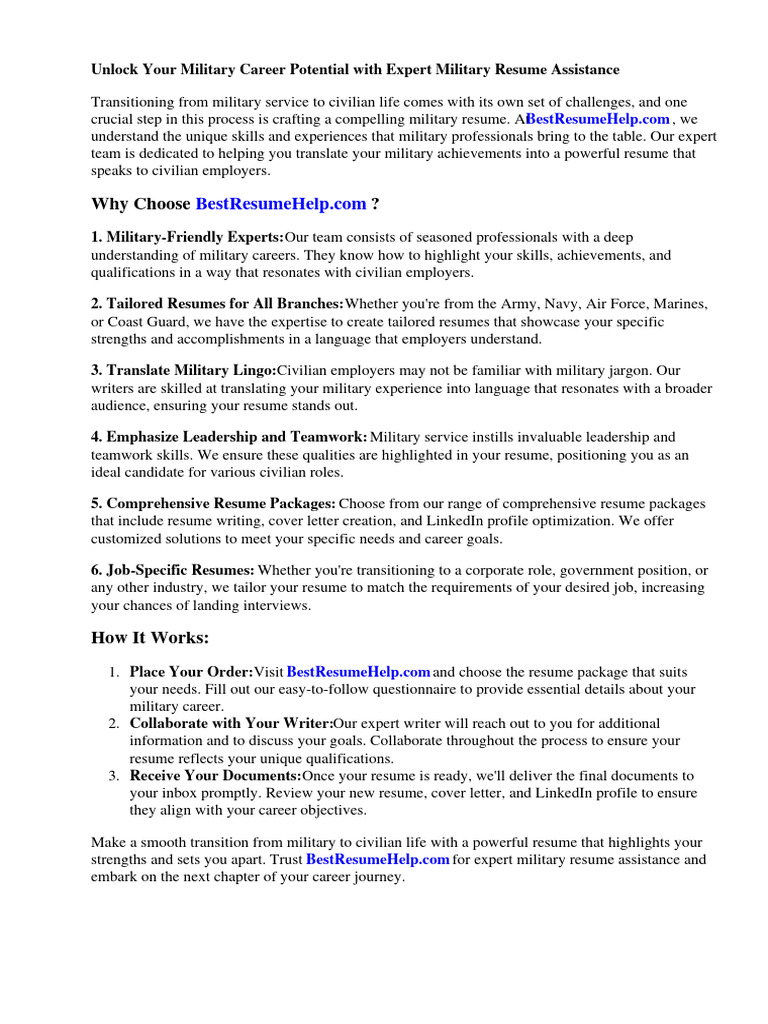 Military Resume Examples | PDF | Résumé | Recruitment