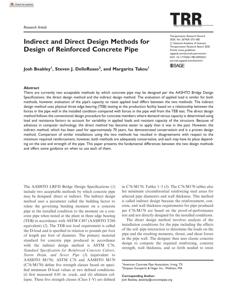 Beakley Et Al 2020 Indirect and Direct Design Methods For Design of ...