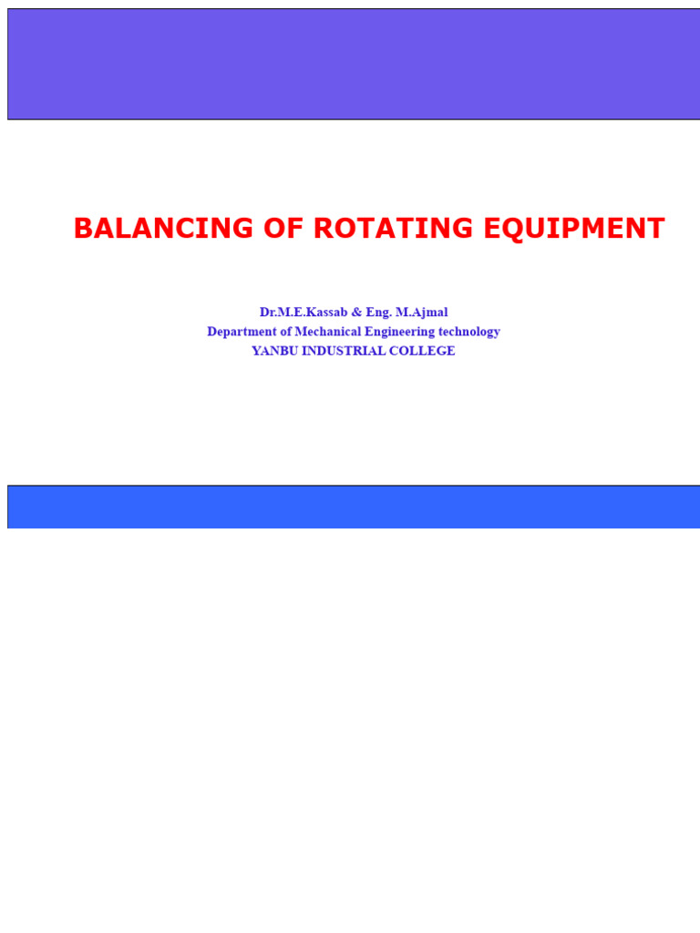 4 - Rotor Balancing | PDF