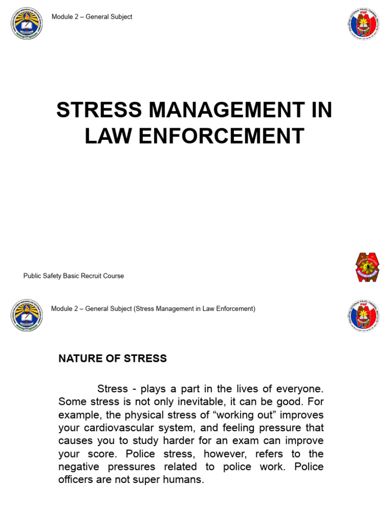 Stress-Management-in-Law-Enforcement | PDF | Stress (Biology ...