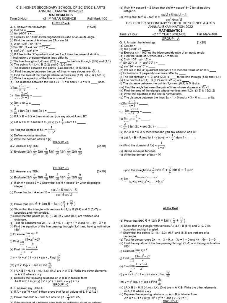 College Mathe | PDF | Trigonometric Functions | Triangle