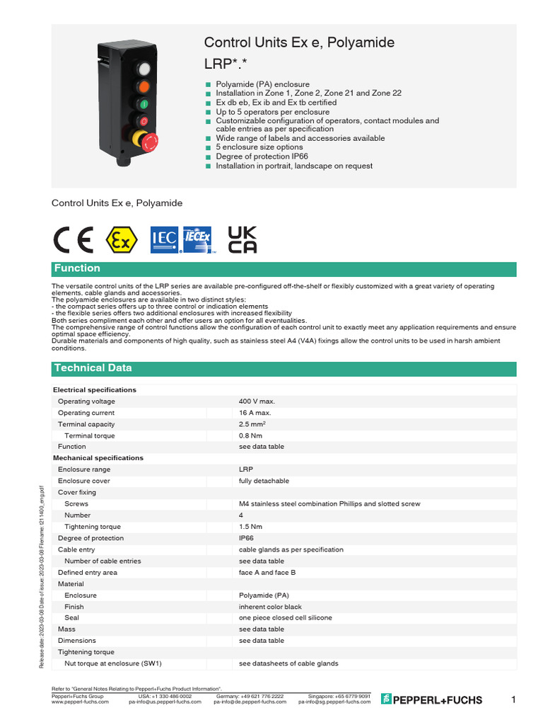 Pepper and Fuchs | PDF | Electrical Engineering | Manufactured Goods