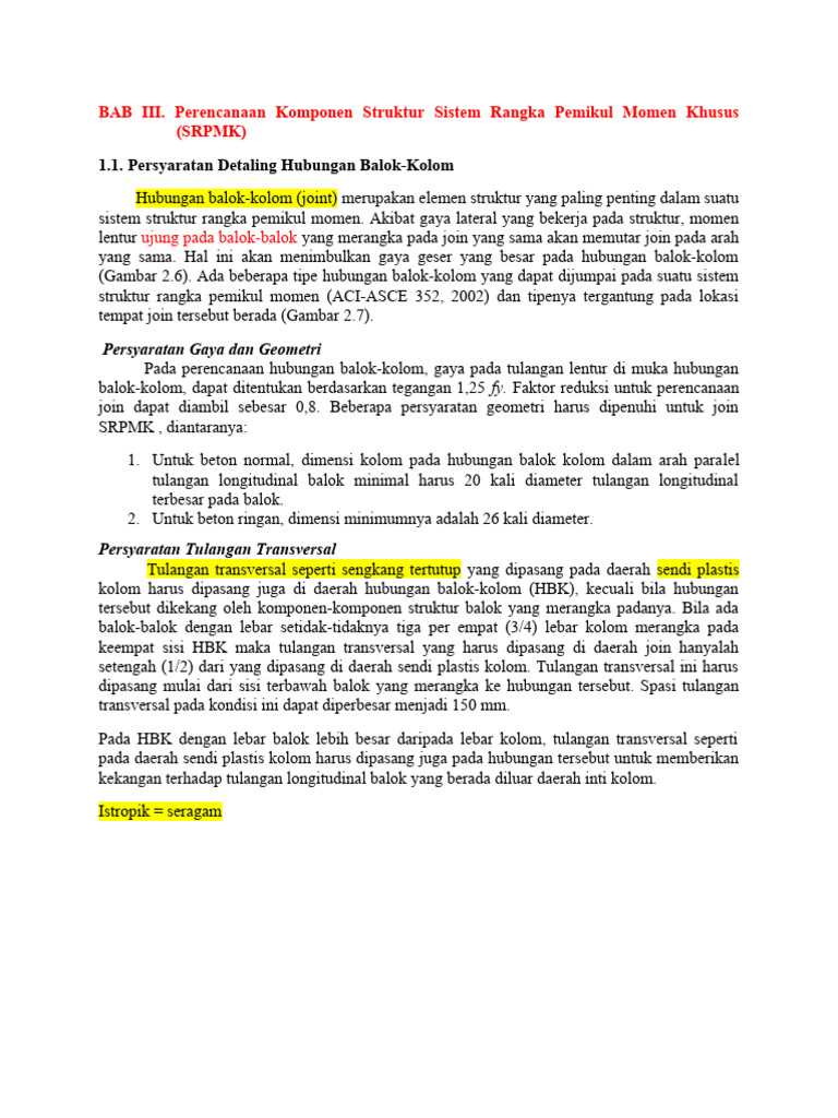 BAB III - IV-V Struktur Beton 3 Mahasiswa | PDF