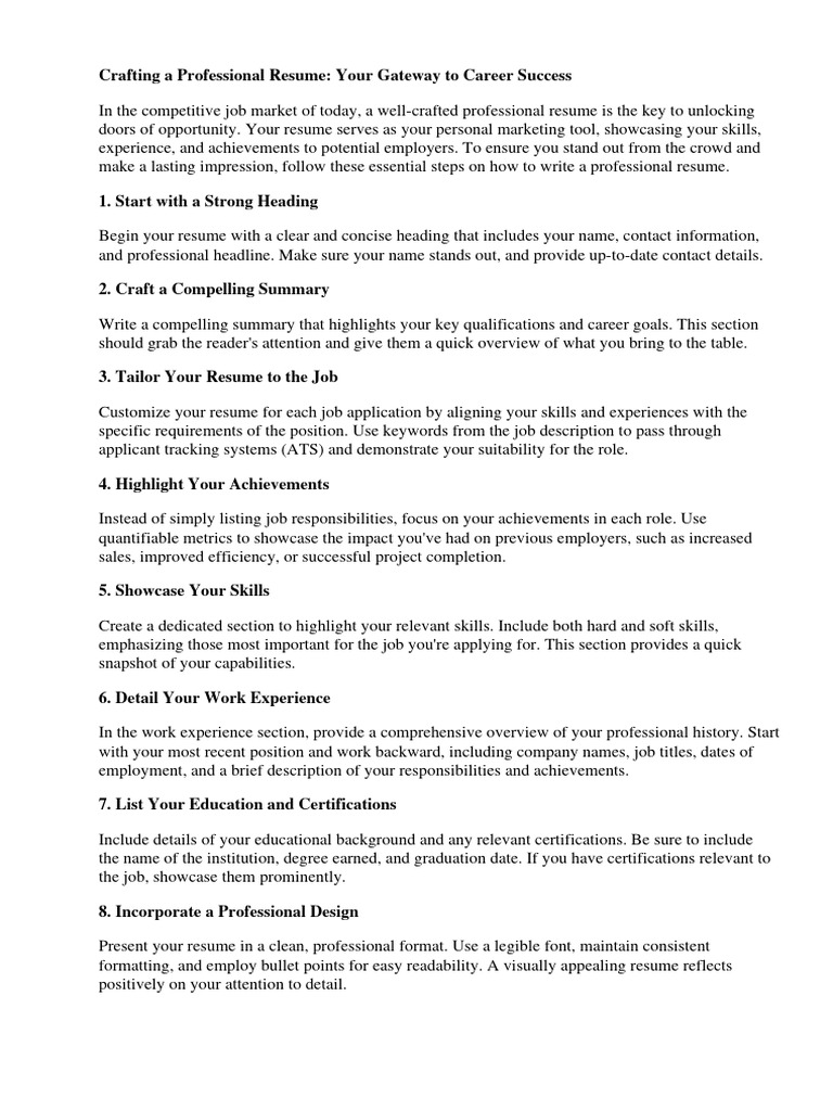 How to Write a Professional Cover Letter Sample | PDF | Résumé