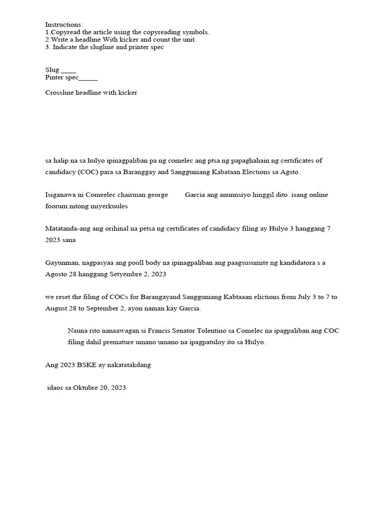 Instructions Filipino Copy Read | PDF