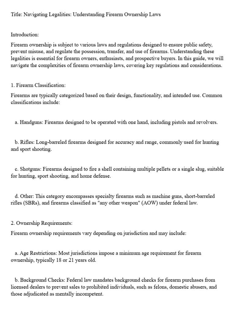firearms laws | PDF | Firearms | National Instant Criminal Background ...