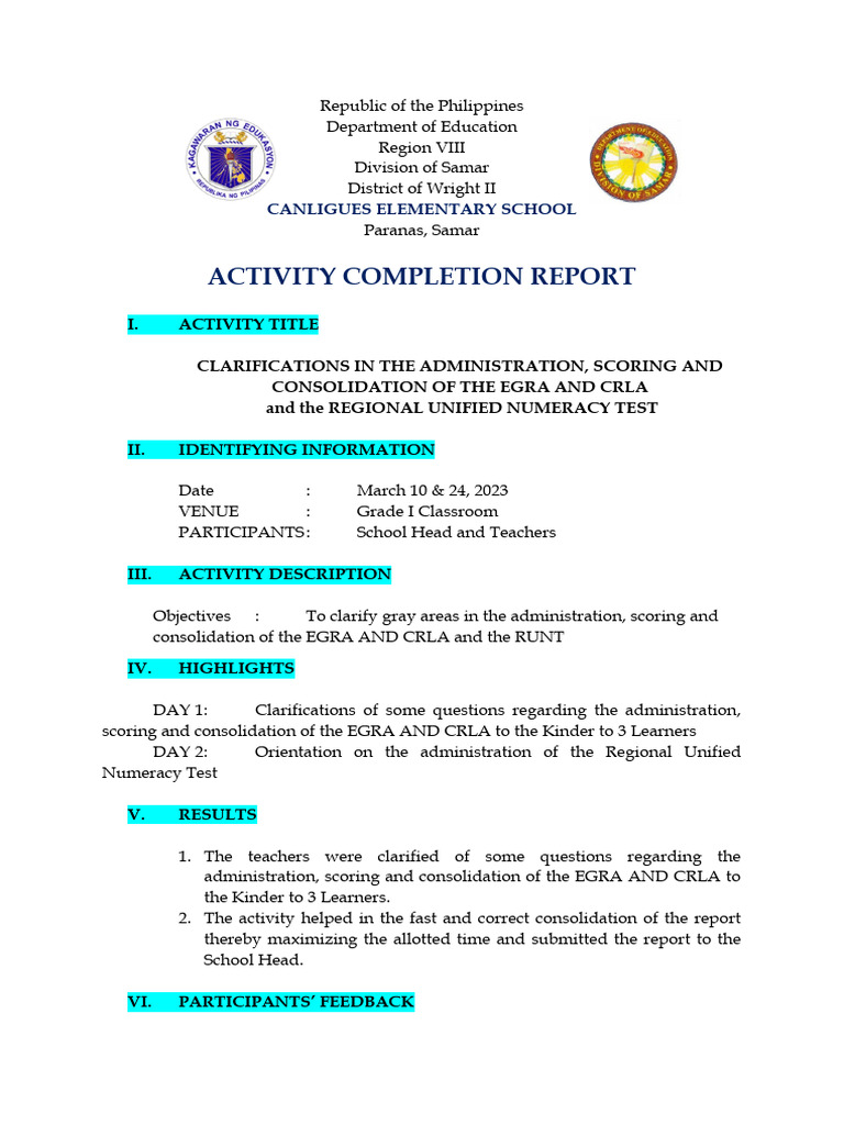 Slac Acr CRLA EGRA | PDF | Pedagogy | Teaching