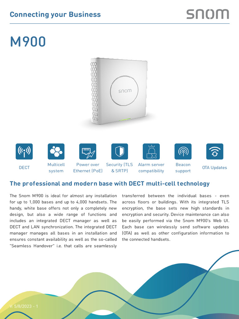 Snom M900 DECT Base Station Overview | PDF | Computer Network ...