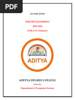 Web Programming Notes | PDF | Dynamic Html | Html Element