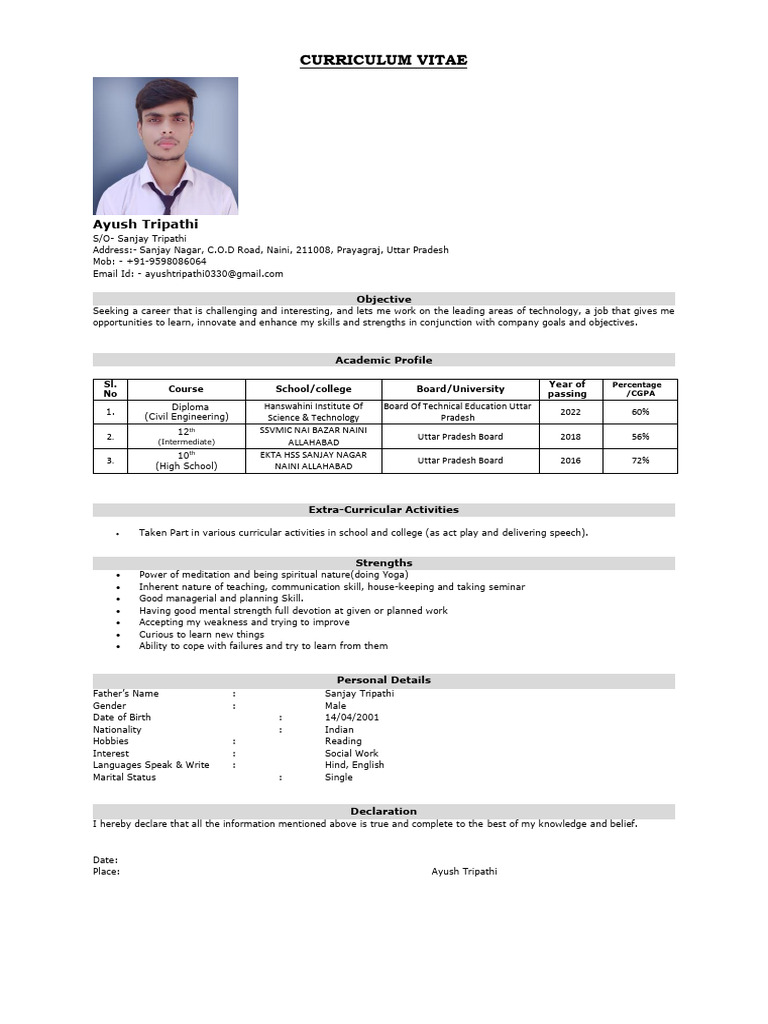 Ayush Tripathi Resume | PDF | Curriculum | Learning Ayush Tripathi Resume | PDF | Curriculum | Learning