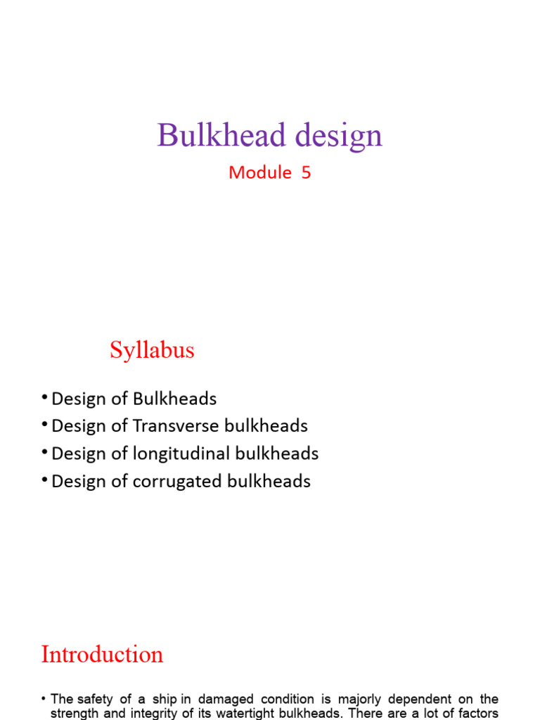 N5-Module5-Bulkhead design (2) | PDF
