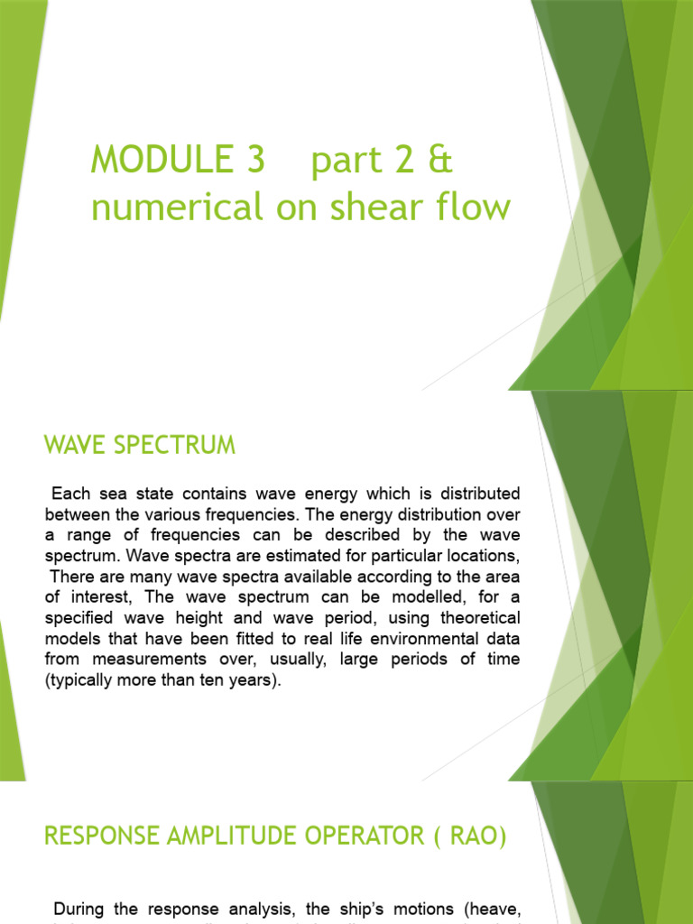 Module 3-Strength-Of-Ships-Part2 | PDF | Spectral Density | Waves