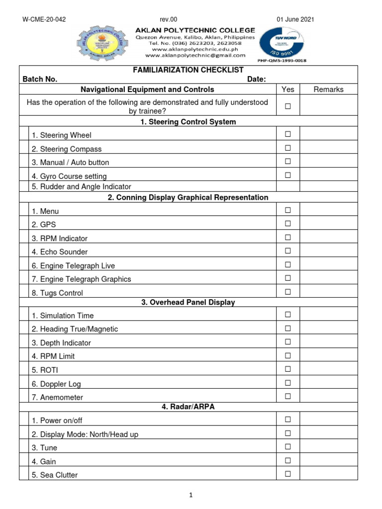 Familiarization Checklist Simulator | PDF | Electronics | Wireless