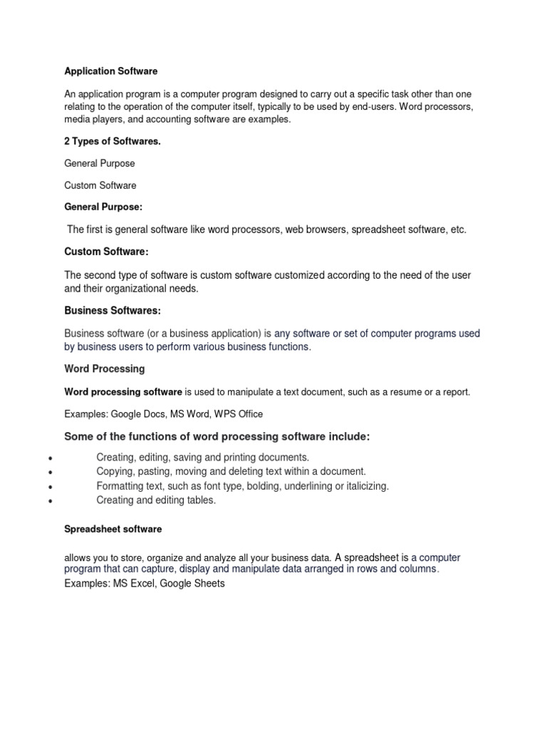 Application Software | PDF | Databases | Software