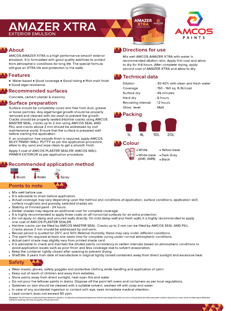 Amcos AMAZER XTRA | PDF