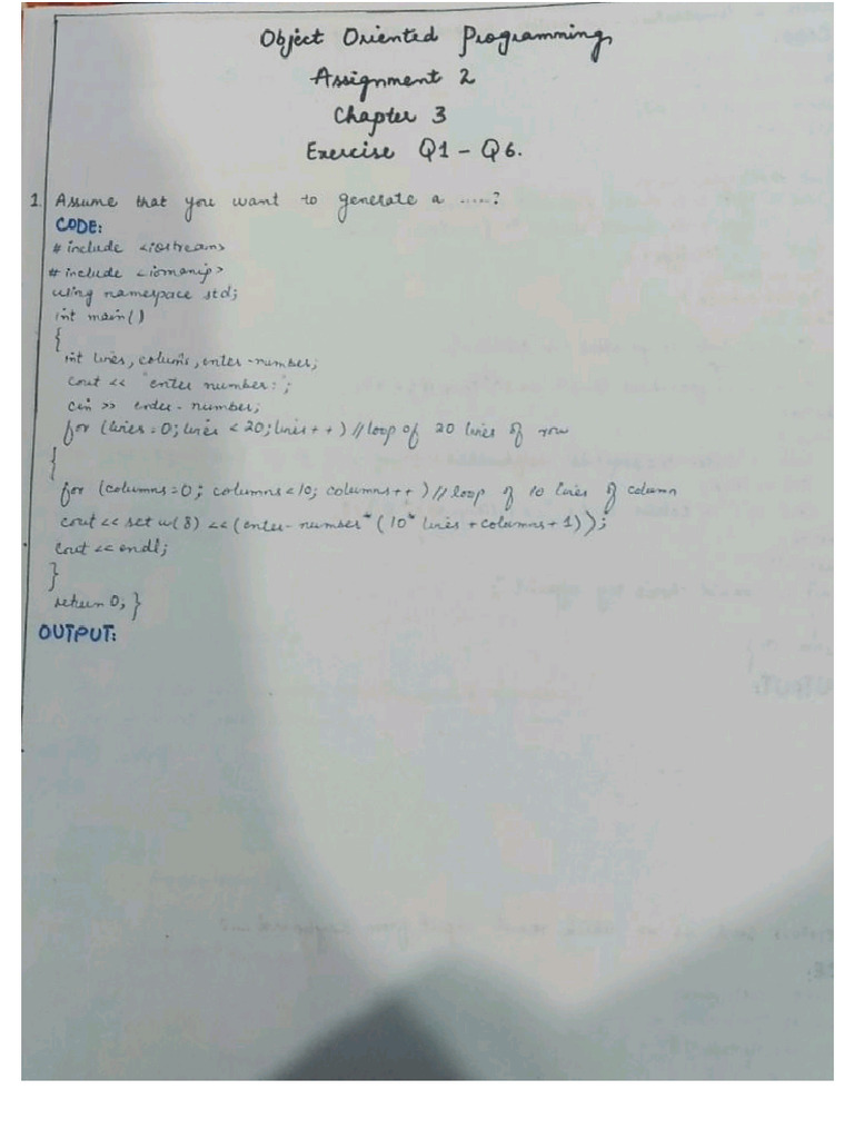 OOP Assignment 1 | PDF OOP Assignment 1 | PDF