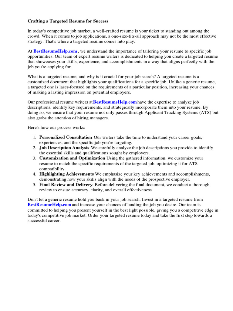 Target Resume | Download Free PDF | Résumé | Recruitment